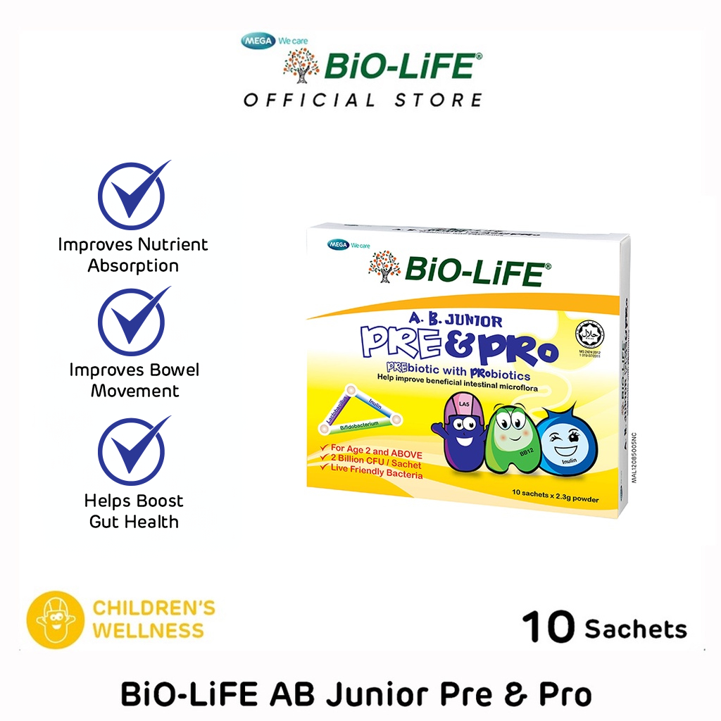 BiO-LiFE A.B. Junior Pre & Pro 10 sachets (EXPIRY DATE JUN 2025 ...