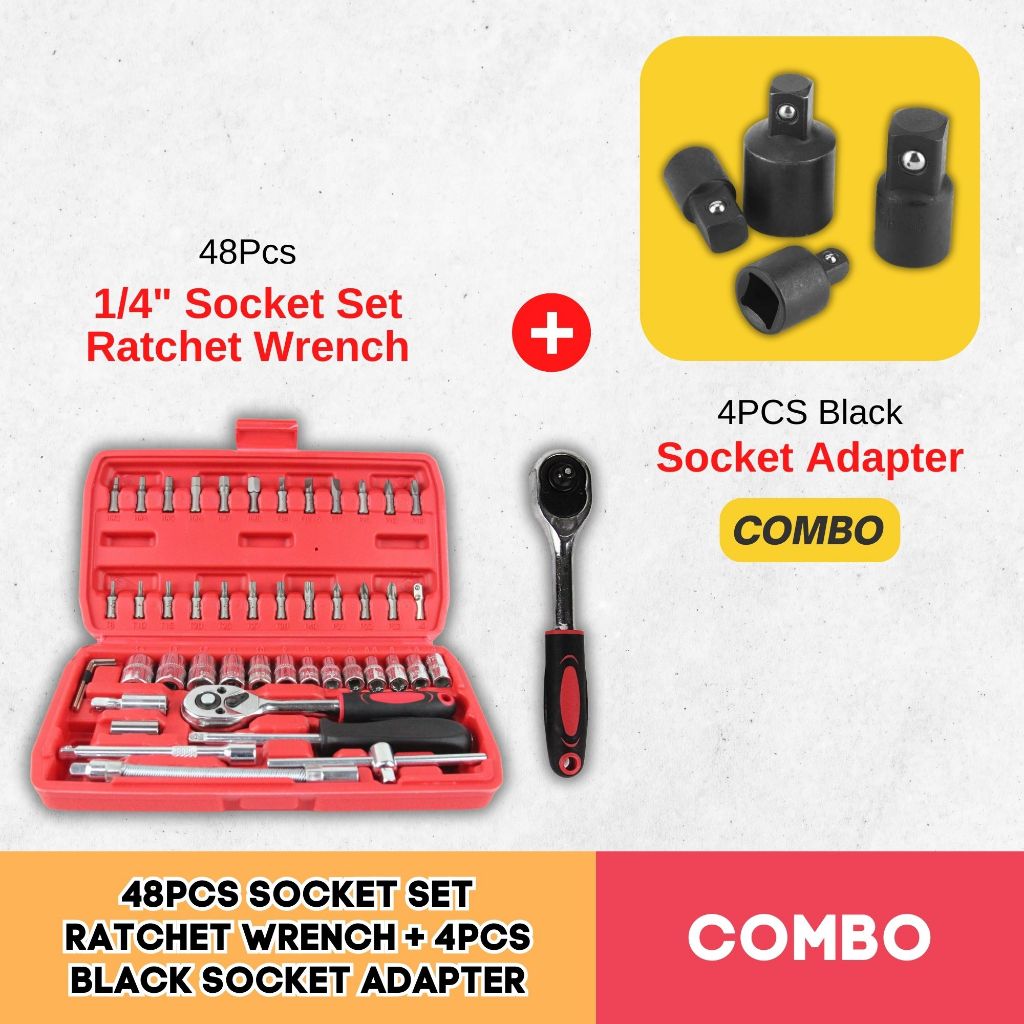 PRODIY SATAGOOD 46pcs 1/4 Inch Socket Wrench Set Ratchet Wrench Set ...
