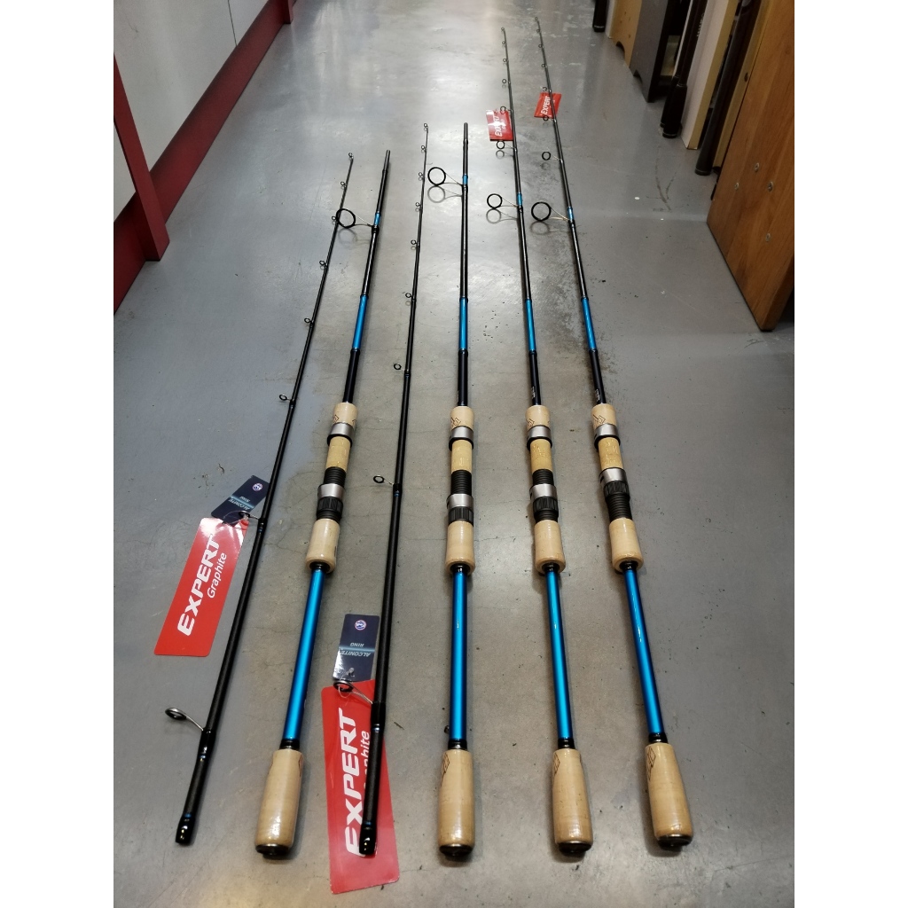 2021 Expert Graphite Blue Carbon II Spinning Rod 1 Piece & 2 Pieces ...