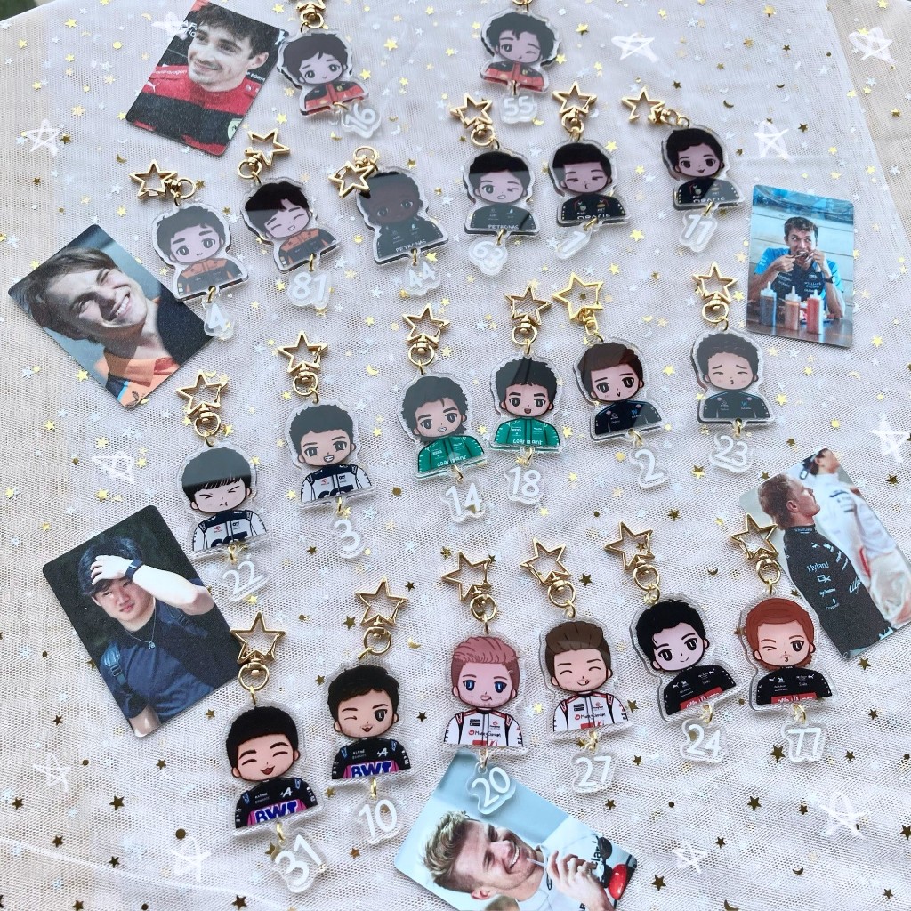 F1/Formula 1 2023/2024 driver chibi acrylic keychains | Shopee Malaysia