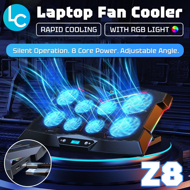 Z8 Gaming Laptop Cooling Pad Cooling Fan Notebook Cooler Low Noise ...
