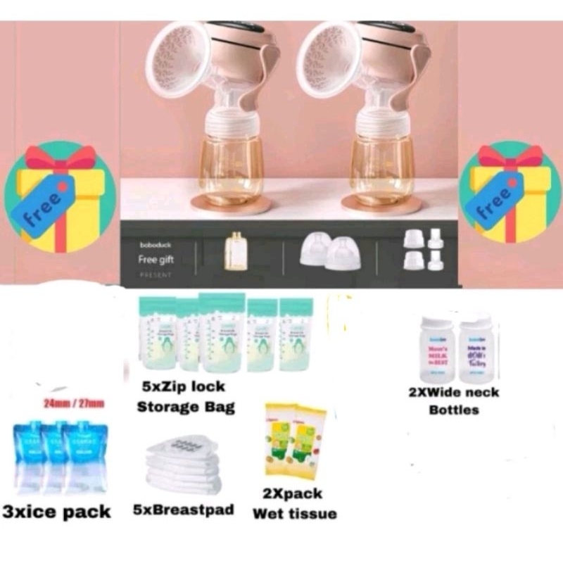 💖Free Gift 17pcs +1 Year Warranty Malaysia (PPSU) Boboduck Belle Wireless 9 gear Portable ...