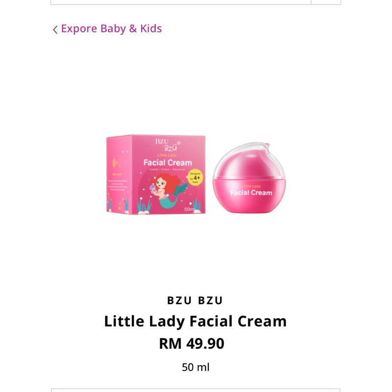 Bzu Bzu Little Lady Facial Cream 50ml | Shopee Malaysia