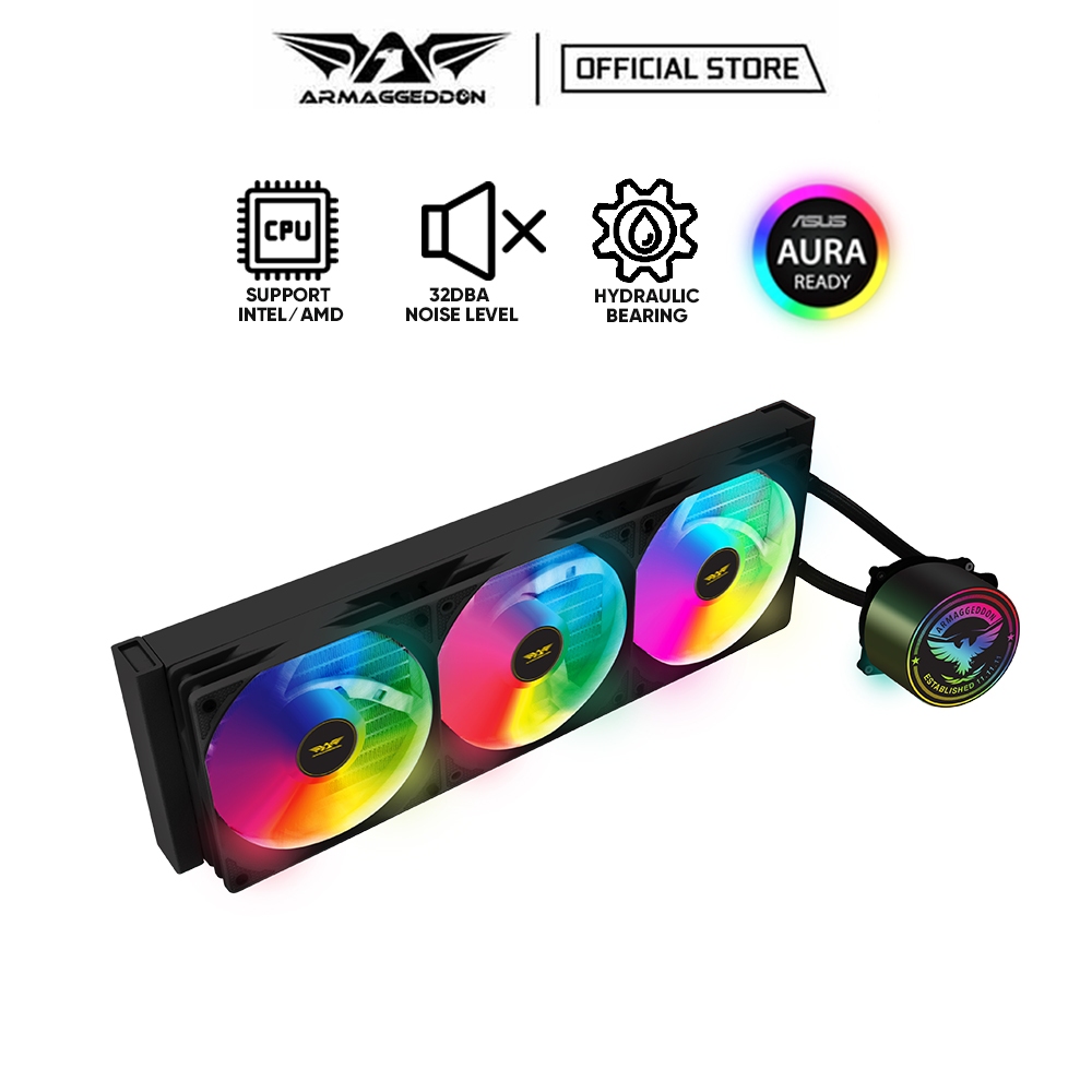 Armaggeddon AIO Liquid CPU Cooler ARGB 360mm | Deep Freeze 360 | Shopee ...