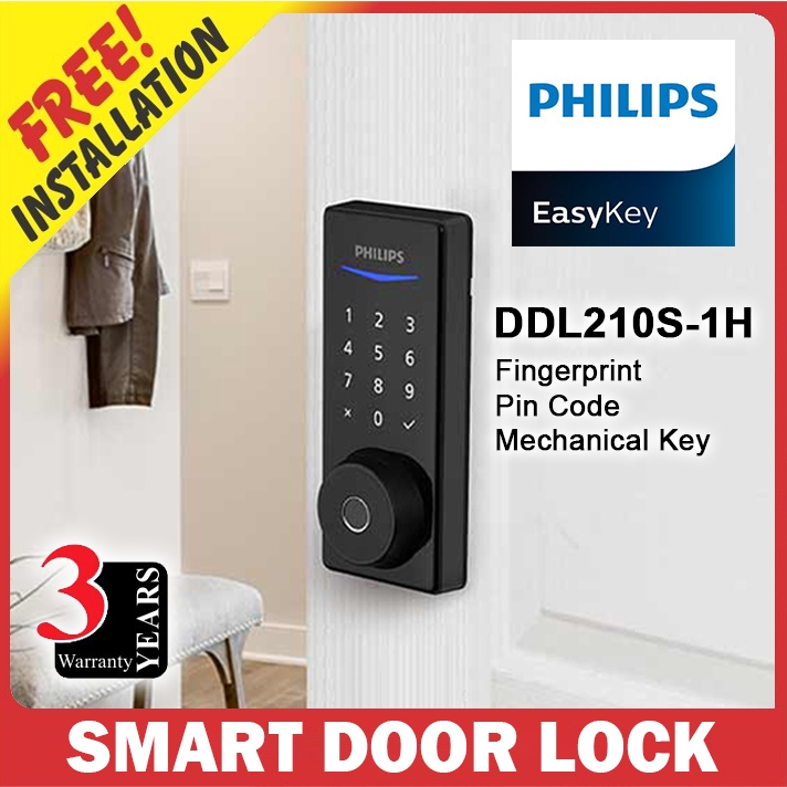 Philips DDL210S-1H Digtal Door Lock(Fingerprint,Password,Key)DDL 201 S ...
