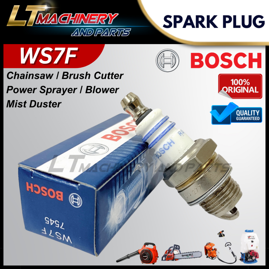 [ 100% Original ] BOSCH WS7F Spark Plug Mesin Rumput Chainsaw Knaspack ...