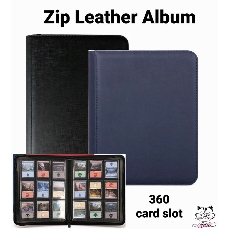 Pokemon Card TCG : Fully Zip Leather Album / Card Album / Card Binder ...