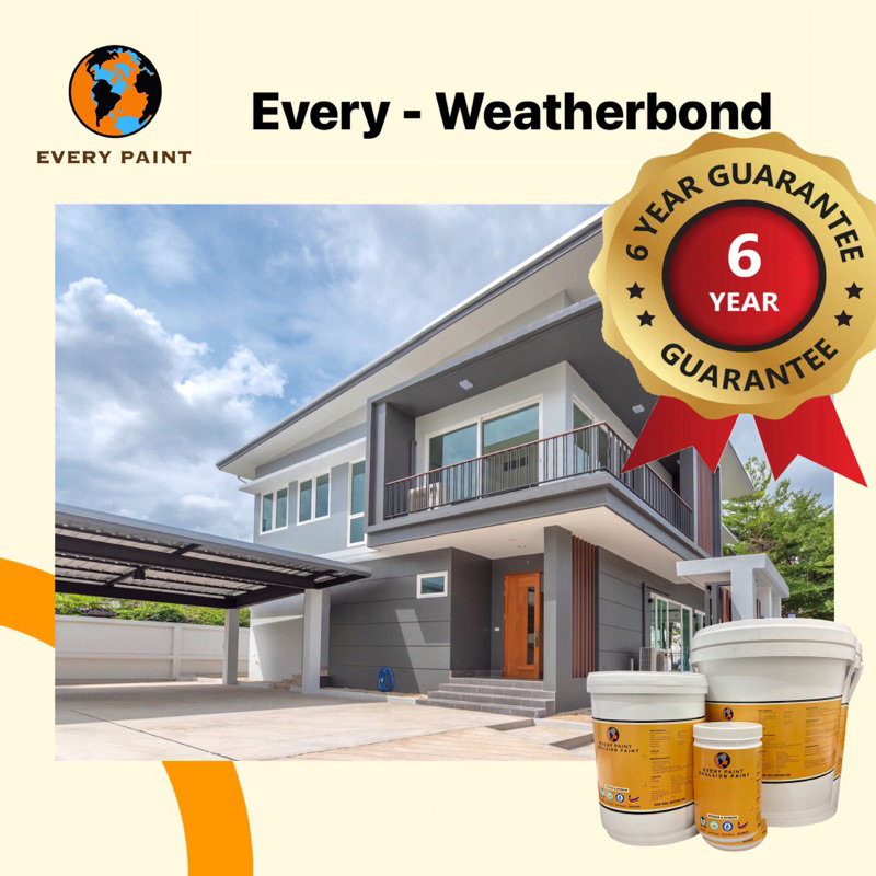 1L & 5L EVERY-Weatherbond (Tahan 6 Tahun) Waterbased Exterior Wall ...