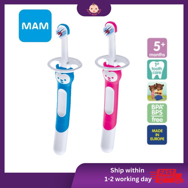 MAM Training Toothbrush for Babies With Safety Shields Ideal for ...
