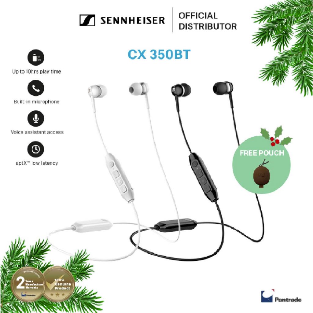 Sennheiser CX 350BT wireless earphones ( Black / White ) | Shopee Malaysia