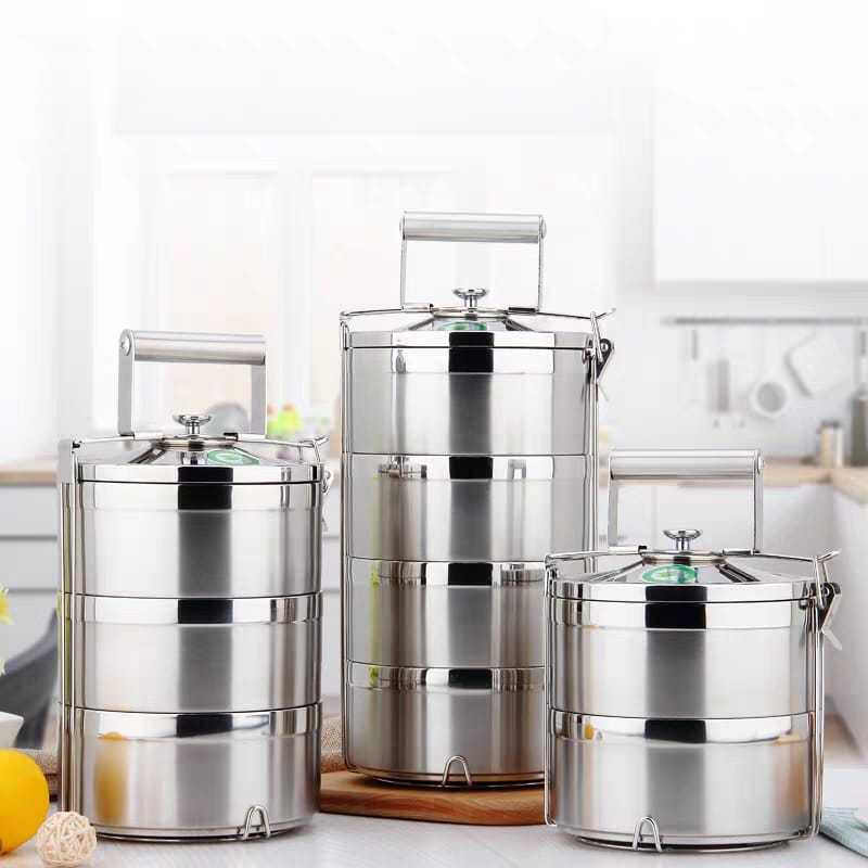 304 Stainless Steel Double Layer Anti Spill Lunch Box Bento ...