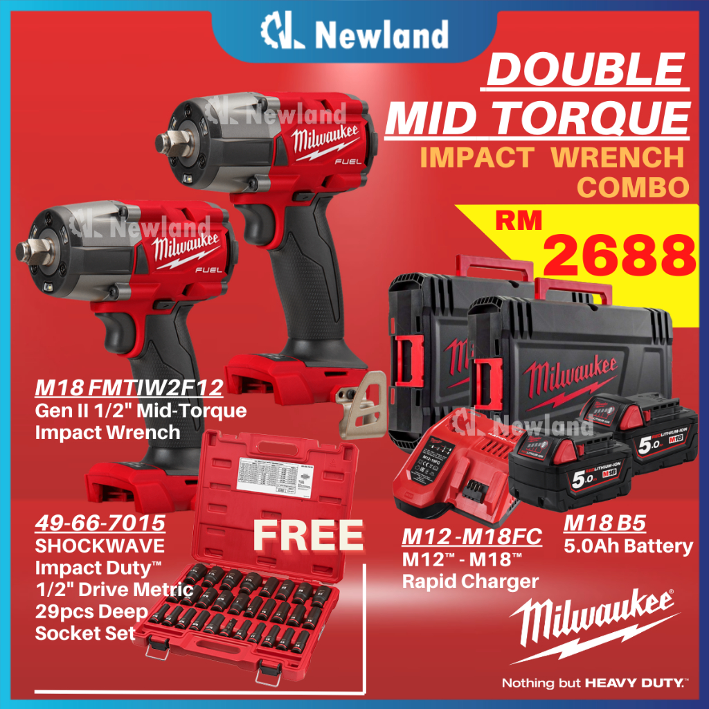 Milwaukee Automotive Combo / Milwaukee Impact Wrench / M18 FMTIW2F12 ...