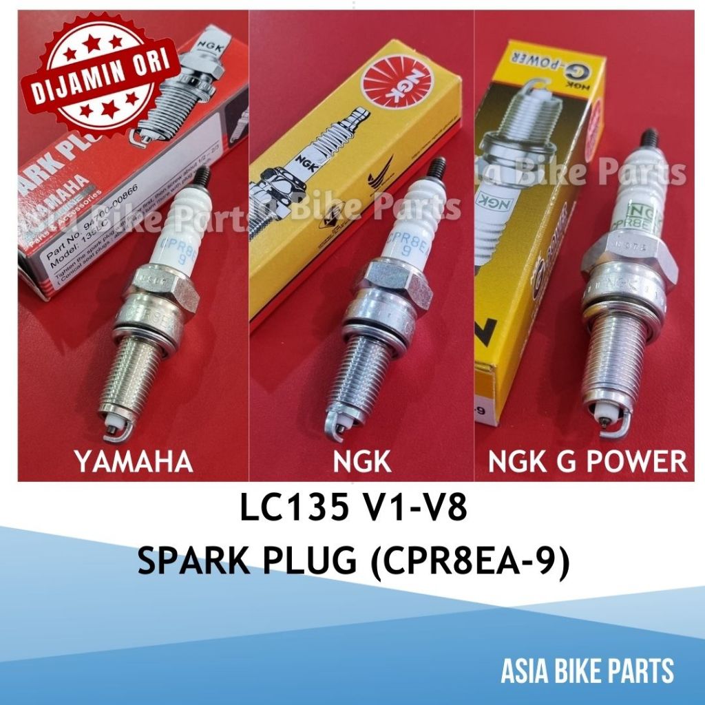 Yamaha Original LC135 V1 V2 V3 V4 V5 V6 V7 V8 Spark Plug NGK CPR8EA-9 - 94700-00866 | Shopee ...