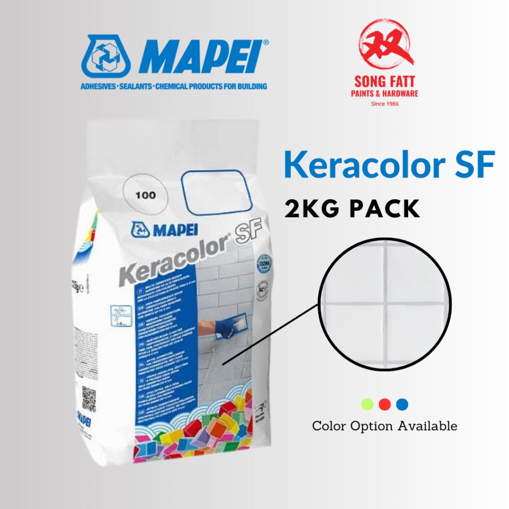 MAPEI KERACOLOR SF (Colour Grouting) 2kg Pack (Toilet/Tandas/Tiles ...