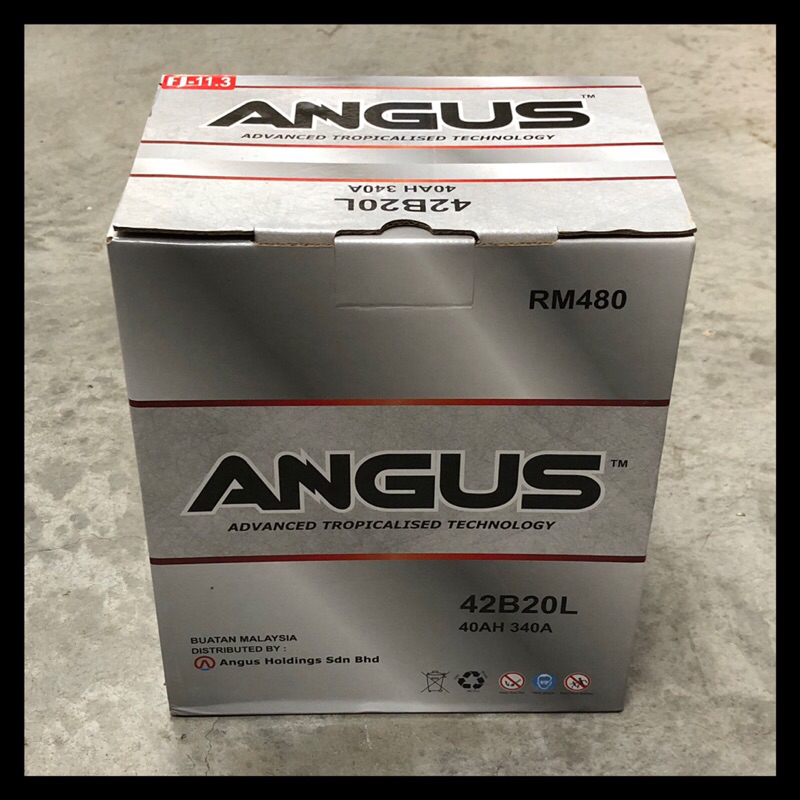 ANGUS NS40ZL 42B20L BATTERY MYVI ALZA AXIA BEZZA CITY JAZZ BRV NS40 ...