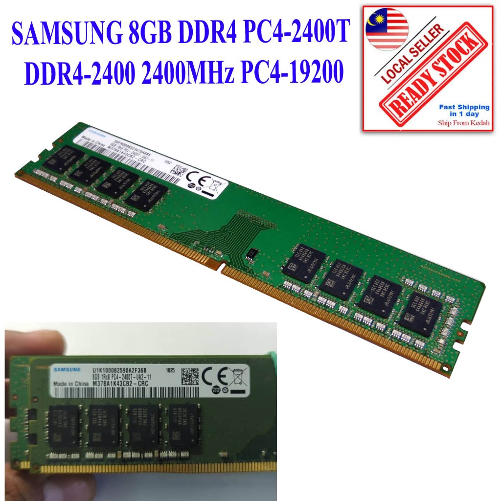 SAMSUNG 8GB DDR4 PC4-2400T DDR4-2400 2400MHz PC4-19200 desktop PC RAM ...