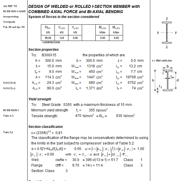 Design of Welded or Rolled I section Channel Member RHS SHS CHS with ...