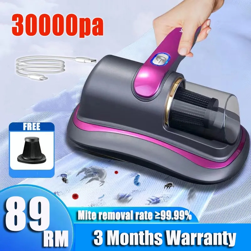 30000PA Portable Dust Mite Vacuum Cleaner Wireless Mite Removal For Bed ...