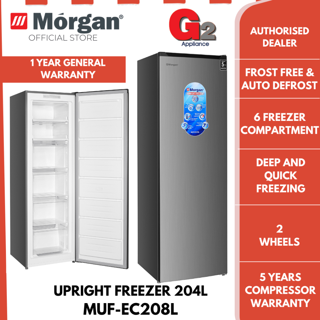 MORGAN FROST FREE 204L MUF-EC208L UPRIGHT FREEZER [READY STOCK]-MORGAN ...