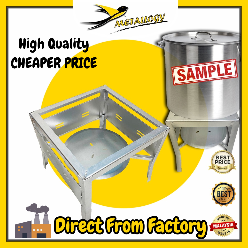 Metallogy Stock Pot Stand/ Kitchen Square Gas Stove Stand/ Hawker Pot ...