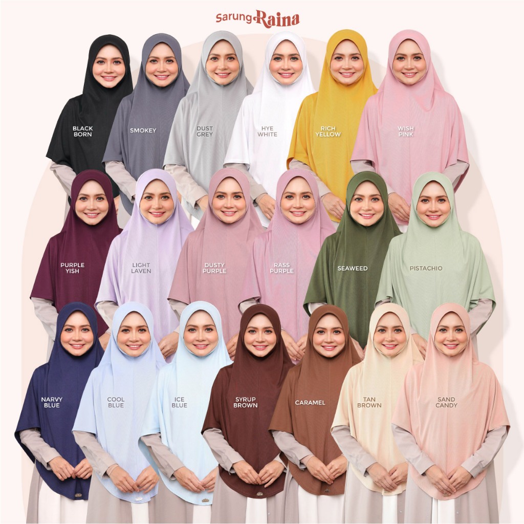 [BYSIMAA] TUDUNG SARUNG RAINA - RIBBED CREPE | IRONLESS | SOFT AWNING | BERDAGU | LABUH | TAK ...
