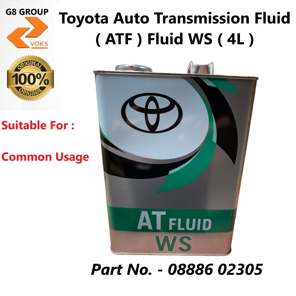 Toyota Auto Transmission Fluid ( ATF) Fluid WS ( 4L ) - 08886-02305 ...