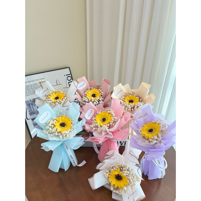 (Ready Stock)Sunflower Graduation Bouquet Konvo Bouquet Bunga Konvo ...