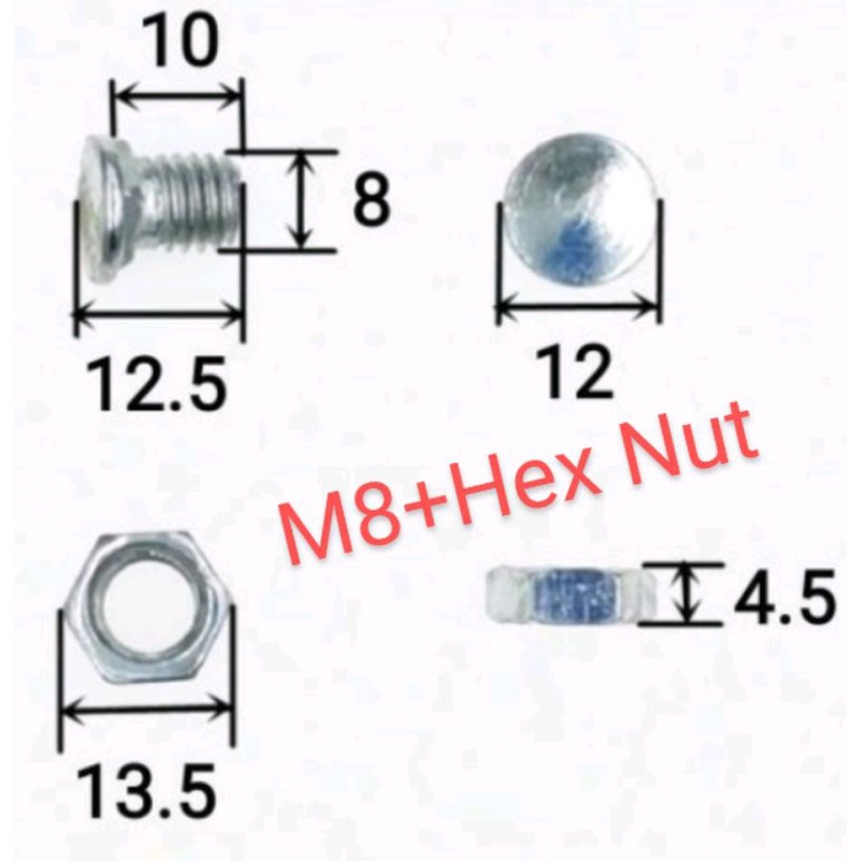 Slotted Angle Bar Screw Bolts and Nuts / Skru Rak Besi Lubang Roofing ...