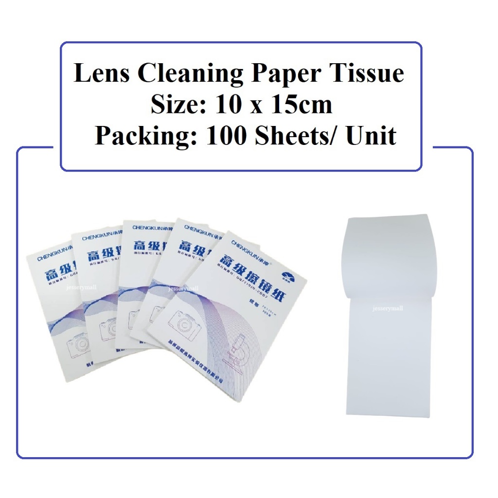 Lens Cleaning Paper Tissue 10x15cm, Packing: 100 Sheets / Unit | Shopee ...