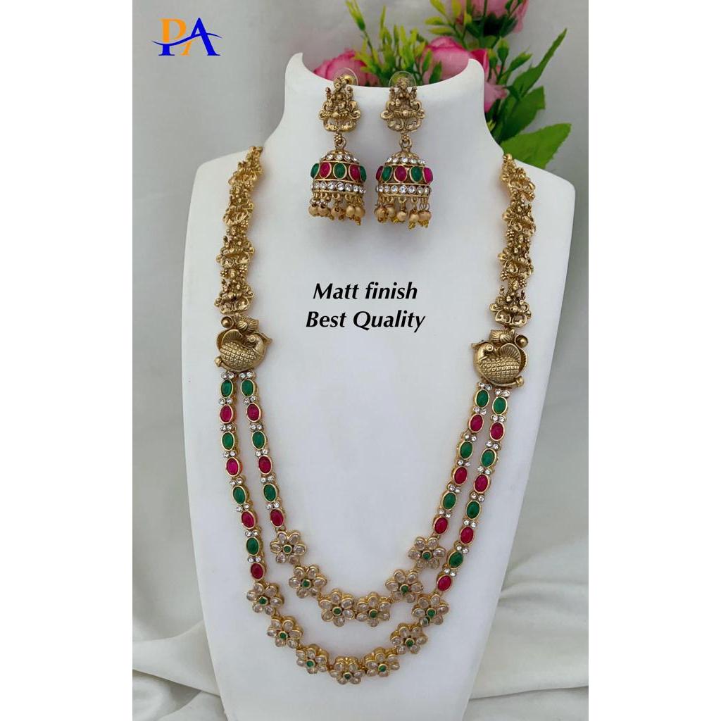 Indian matt finish first quality multi color jewellery set | Shopee ...