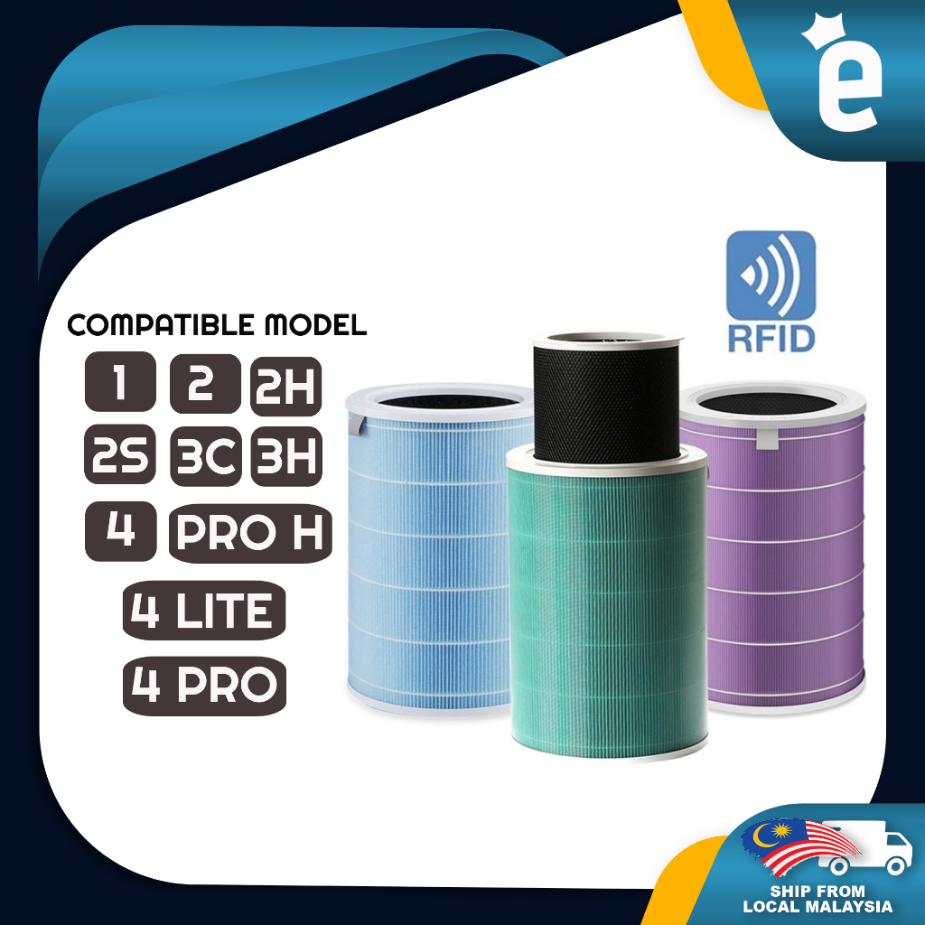 (With RFID) Xiaomi Air Purifier Replacement Filter for MI 1 Pro 2C 2S ...