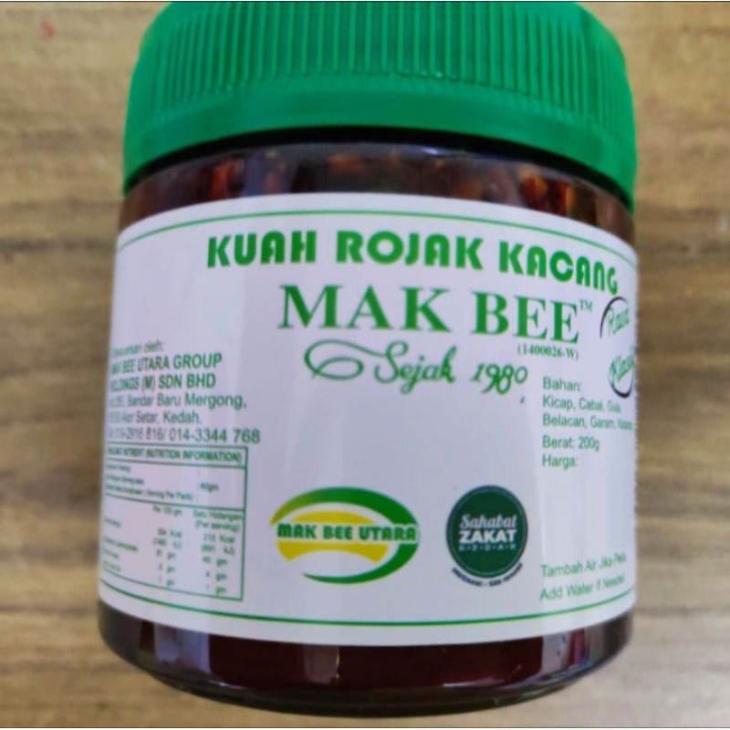 Penang Kuah Rojak Kacang Mak Bee 400g sejak 1980 rasa Klasik Kicap ...