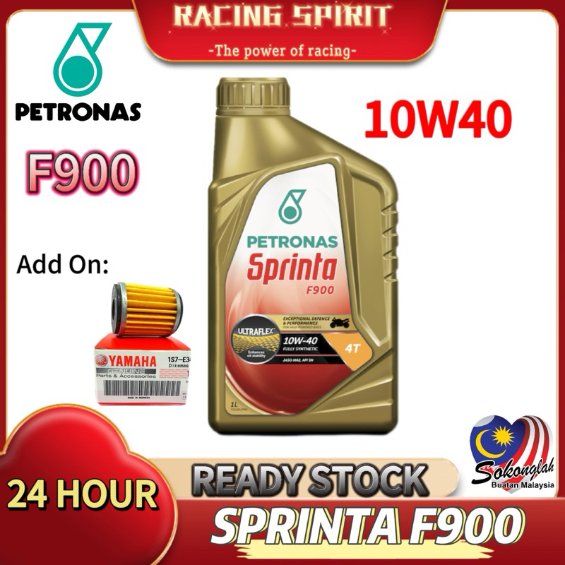 PETRONAS SPRINTA MINYAK HITAM ENGINE OIL F900 10W40 FULLY SYNTHETIC 4 ...