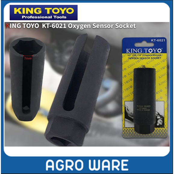 King Toyo KT-6021 Oxygen Sensor Socket 1/2" Dr - 22mm (Vacuum Switch) / Soket Sensor Oksigen ...