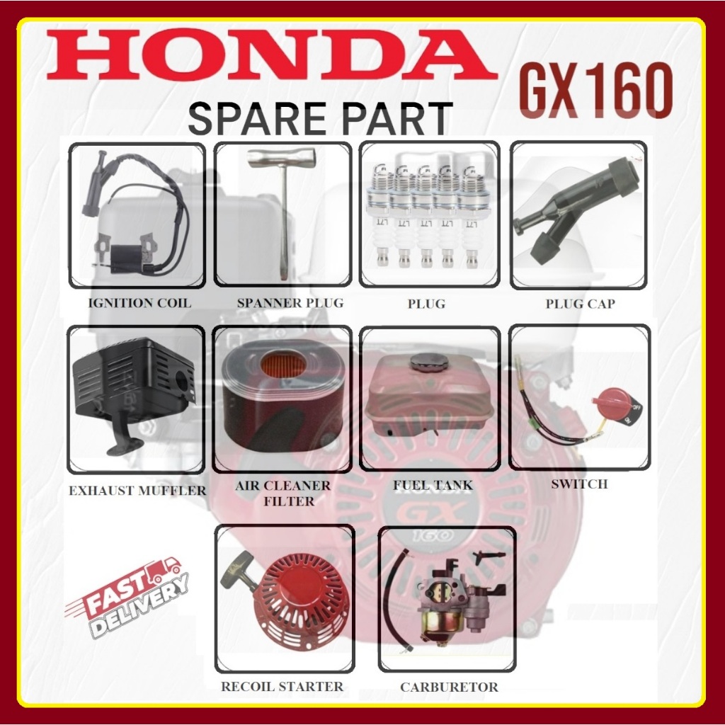 SPARE PART HONDA ENGINE GX160 / ALAT GANTI UNTUK ENJIN HONDA | Shopee ...