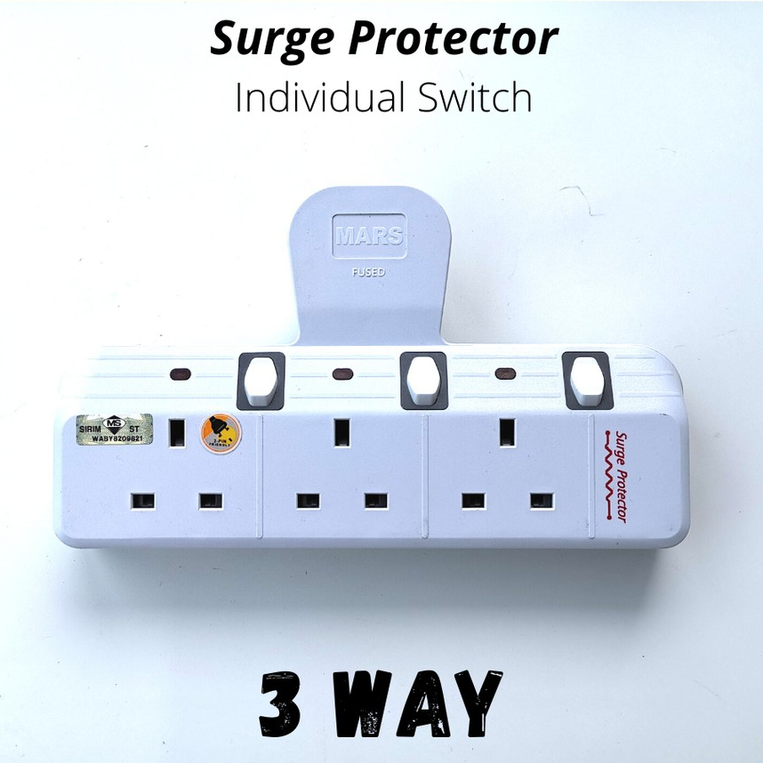 3 Way / 4way T-Adaport 3pin Socket Extension Socket Extention Plug with ...
