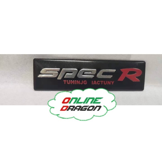SPEC R TUHINJG IACTUNY ALUMINIUM LOGO EMBLEM STICKER DECAL | Shopee ...