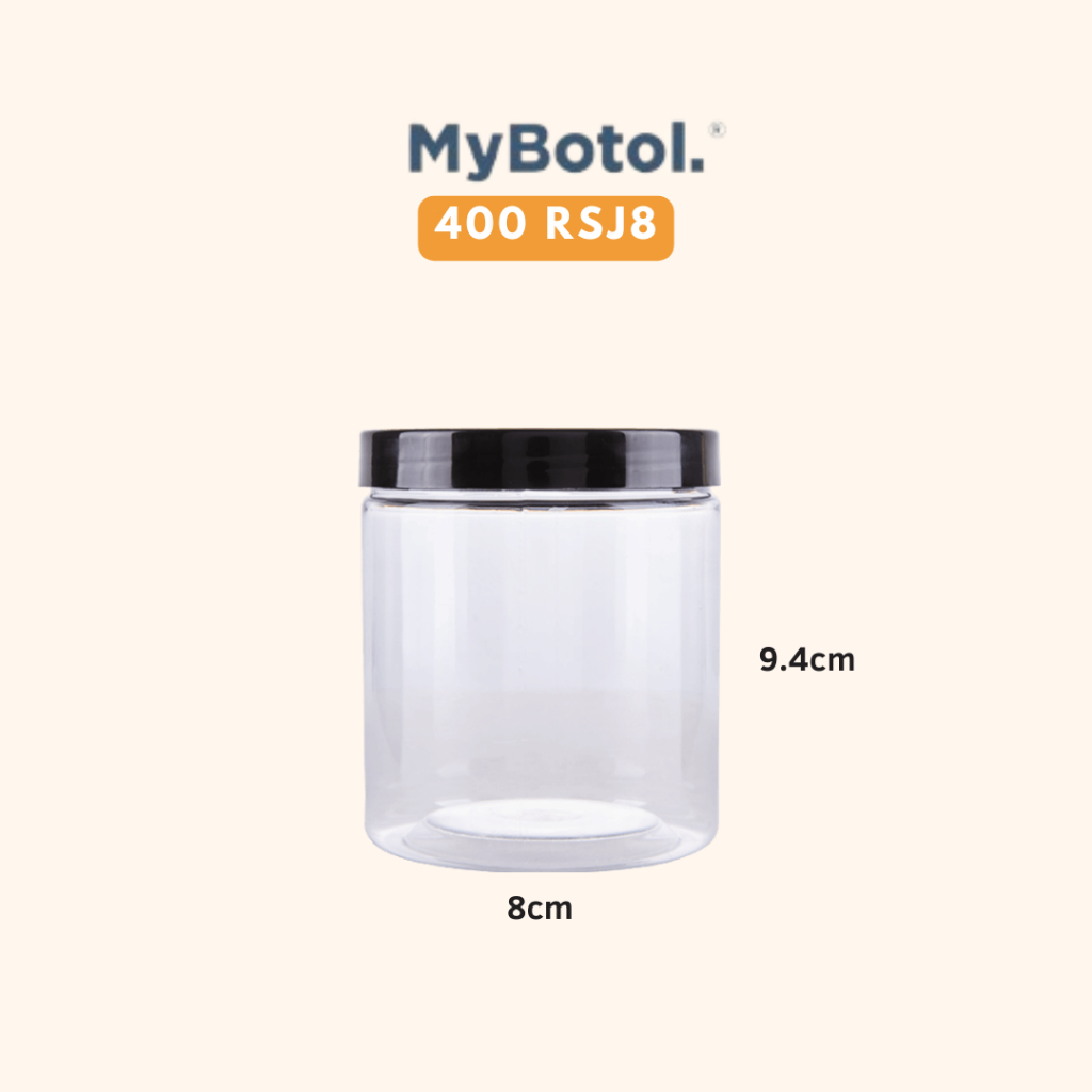 [mybotol] BALANG PLASTIK BLACK CAP| PLASTIC JAR | BALANG COOKIES | FOOD ...