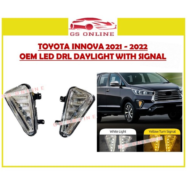 Toyota Innova 2021 2022 Front Bumper Led DRL Daylight Spot Fog Lamp ...