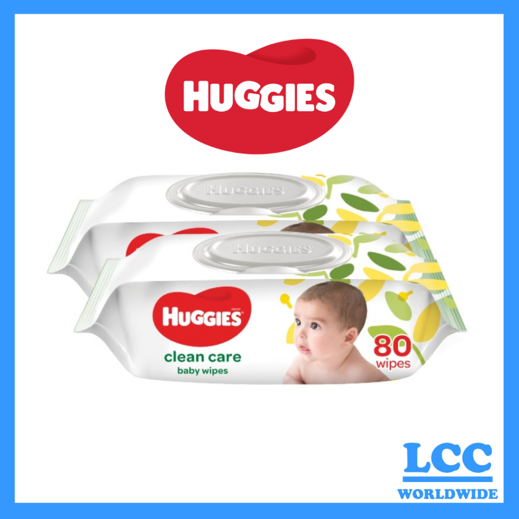 Huggies Wet Tissue / Baby Wipes Clean Care (80's x 2 Packs) | Shopee ...