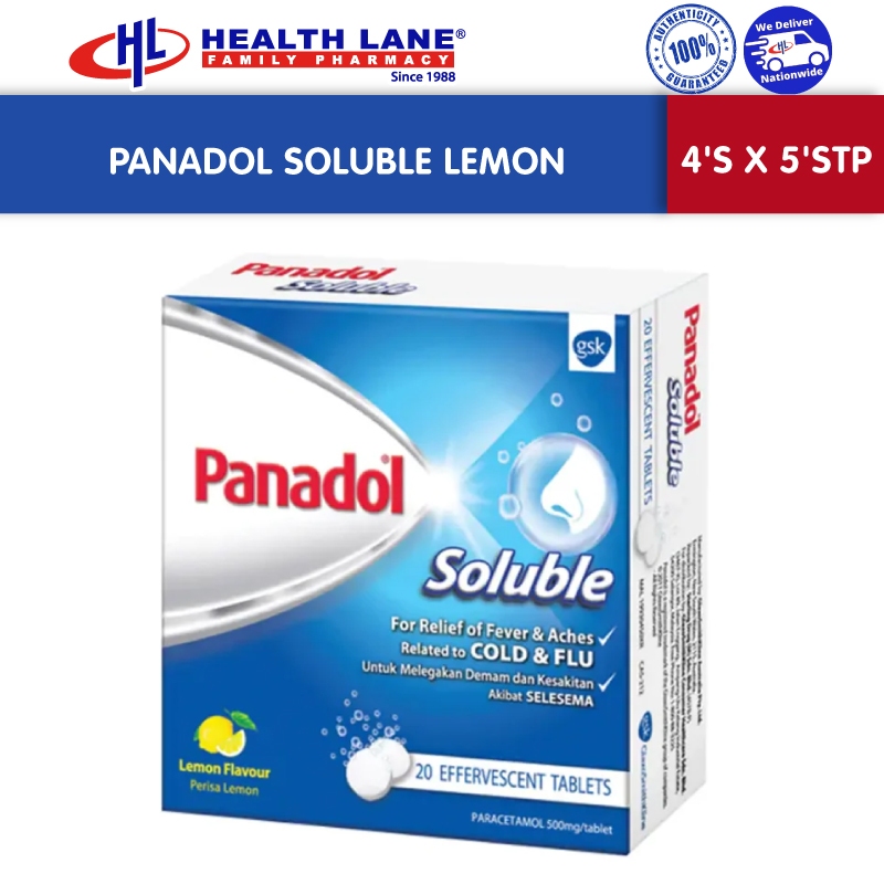 Panadol Soluble Lemon (20 Tablets x 500mg) | Shopee Malaysia