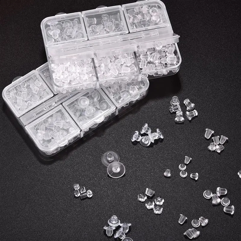 Brooch Stoppers Plug Silicone Stud Transparent Plastic Anti-Allergic ...