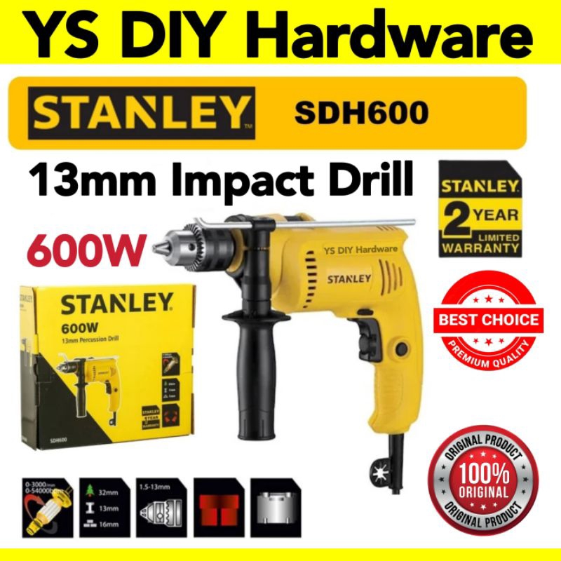 Stanley 100% Original 13mm Impact Drill SDH600 600W | Shopee Malaysia
