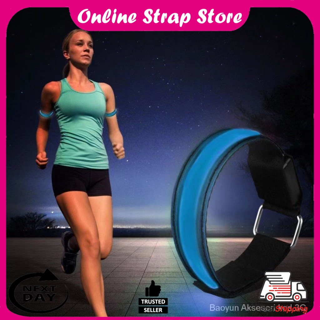 Outdoor LED Running Light Rechargeable Safety warning reflector light ...