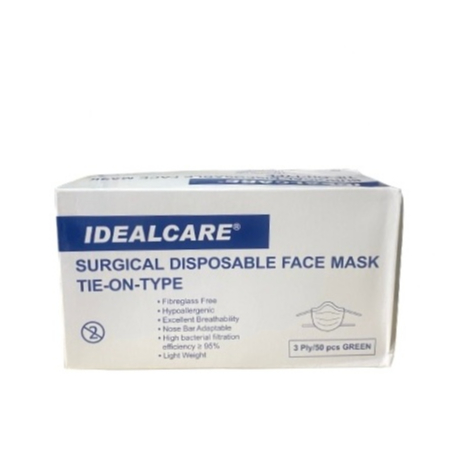 50pcs SURGICAL TIE BACK Face Mask ( IDEALCARE ) | Shopee Malaysia