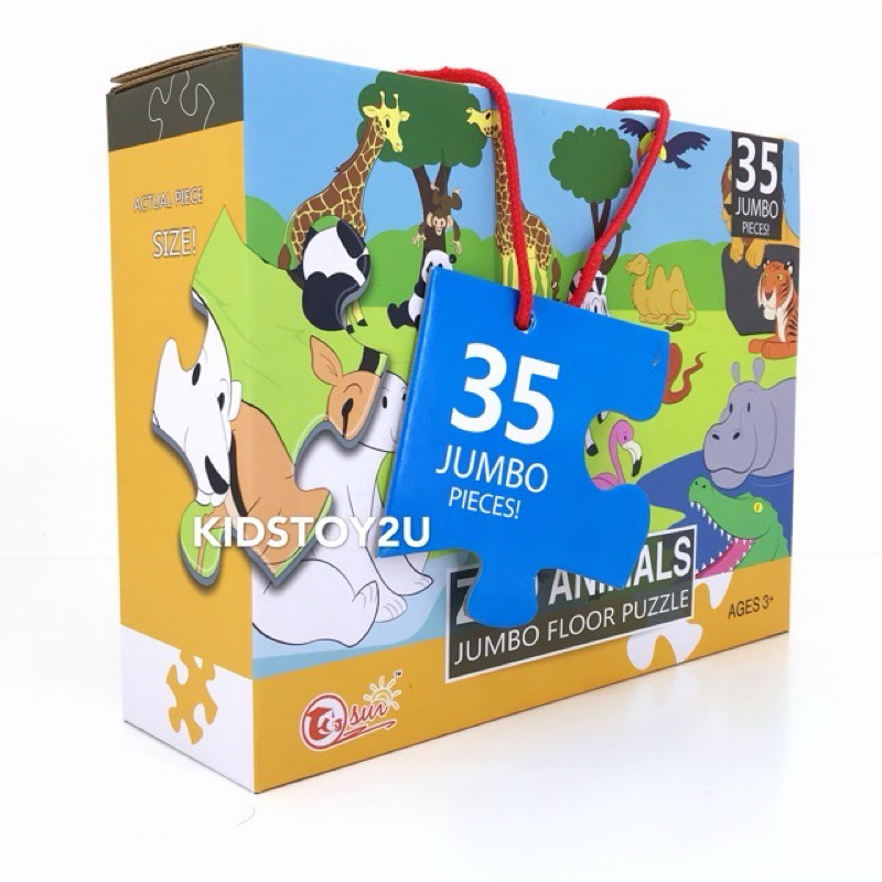 Ready Stock Kids Puzzle Size Besar 35pcs Jumbo Puzzle Animal Puzzle ...