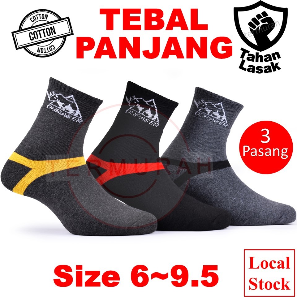 stoking stokin lelaki kerja tebal panjang cotton tahan lasak thick long ...