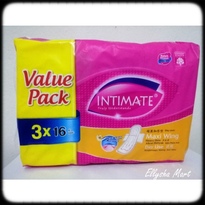 Intimate Value Pack Maxi 24cm Wing (3 x 16 Pads) | Shopee Malaysia