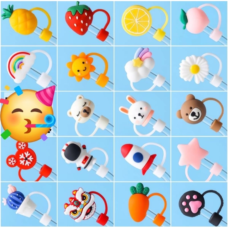 No Brand Silicone Straw Tips/Topper for Metal/Stainless/Reusable Straws ...