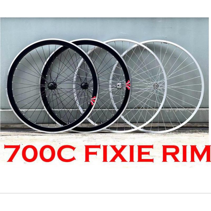 RODA BASIKAL UNTUK 700 RIM FIXIE BASIKAL Fixie ALOI Rim Set Wheelset ...